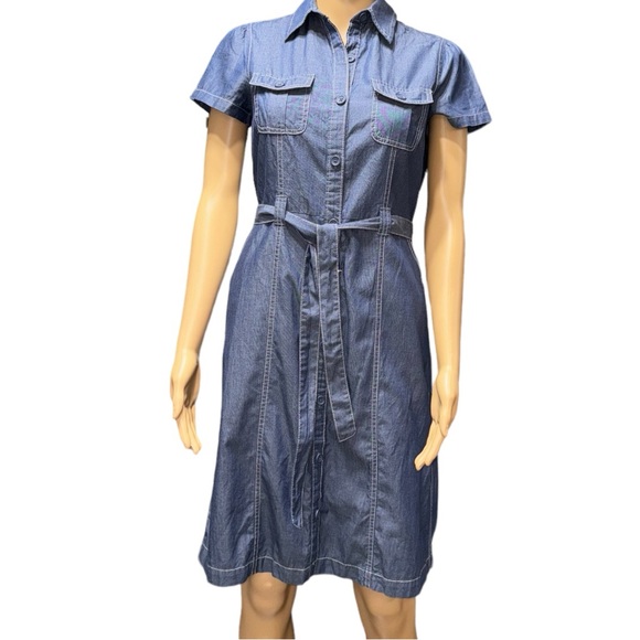 G.H. Bass & Co. | Dresses | Bass Shirt Dress Womens Size 2 Blue Denim ...